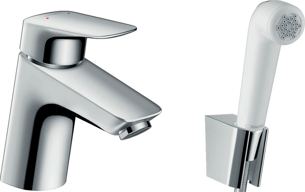 Hansgrohe Logis, páková umyvadlová baterie s bidetovou sprškou, chromová, 71290000