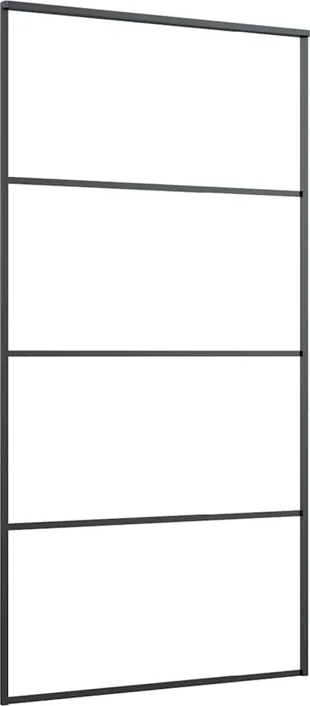 Posuvné dveře se sadou kování černé 102,5x205 cm ESG Glass 3375860