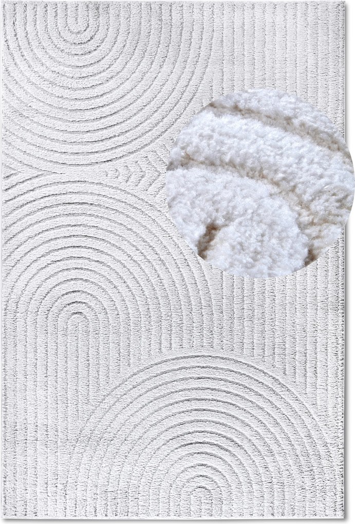 ELLE Decoration, Kusový koberec New York 106203 White, 80x120, bílá, chodba / předsíň