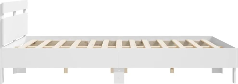 Rám postele s čelem bílý 180 x 200 cm kompozitní dřevo 3207399
