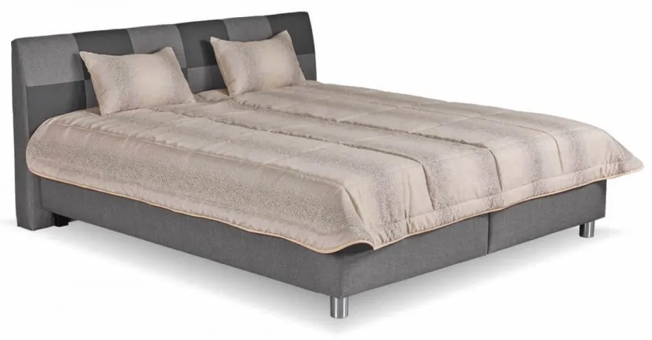 Čalouněná postel Nice, s úložným prostorem, 180x200, šedá BLANÁŘ