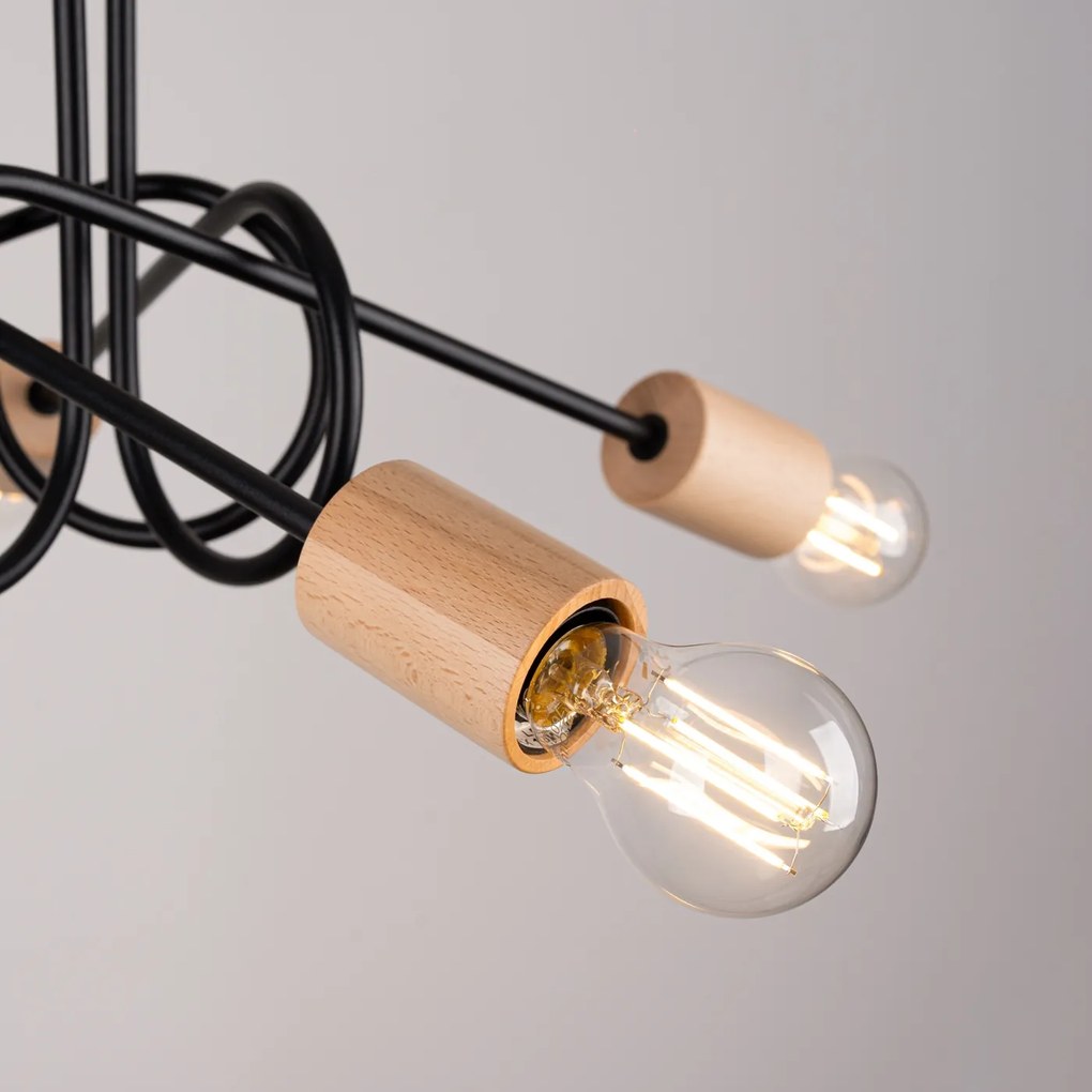 Sollux Lighting Lustr EMBER 5 černý