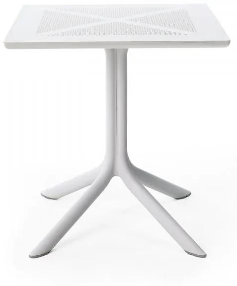 Nardi Plastový stůl na zahradu CLIP X Rozměr: 70x70 cm, Odstín: Bianco - Bílá