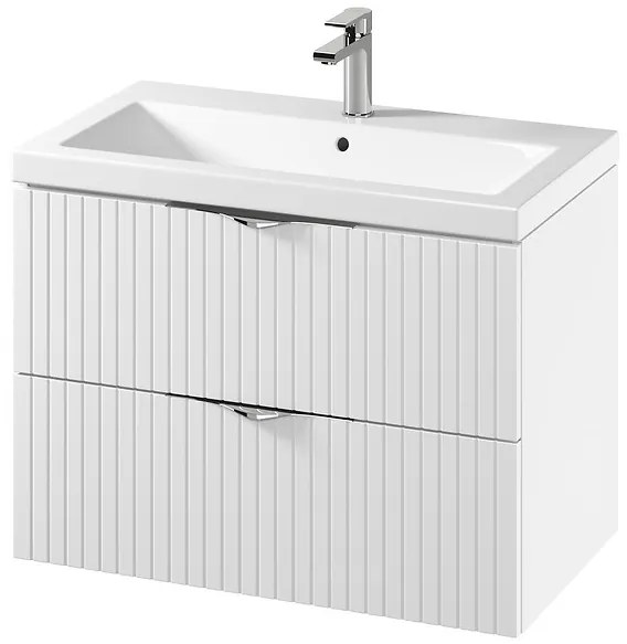 Cersanit Tirso, závěsná umyvadlová skříňka 794x447x572 mm + keramické umyvadlo, bílá matná, S801-547
