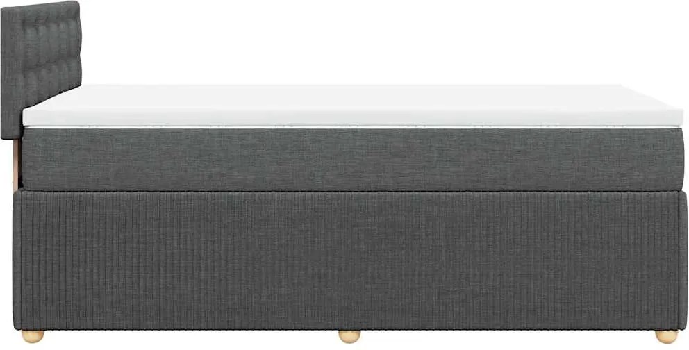 Box spring postel s matrací tmavě šedá 80 x 200 cm textil 3287298