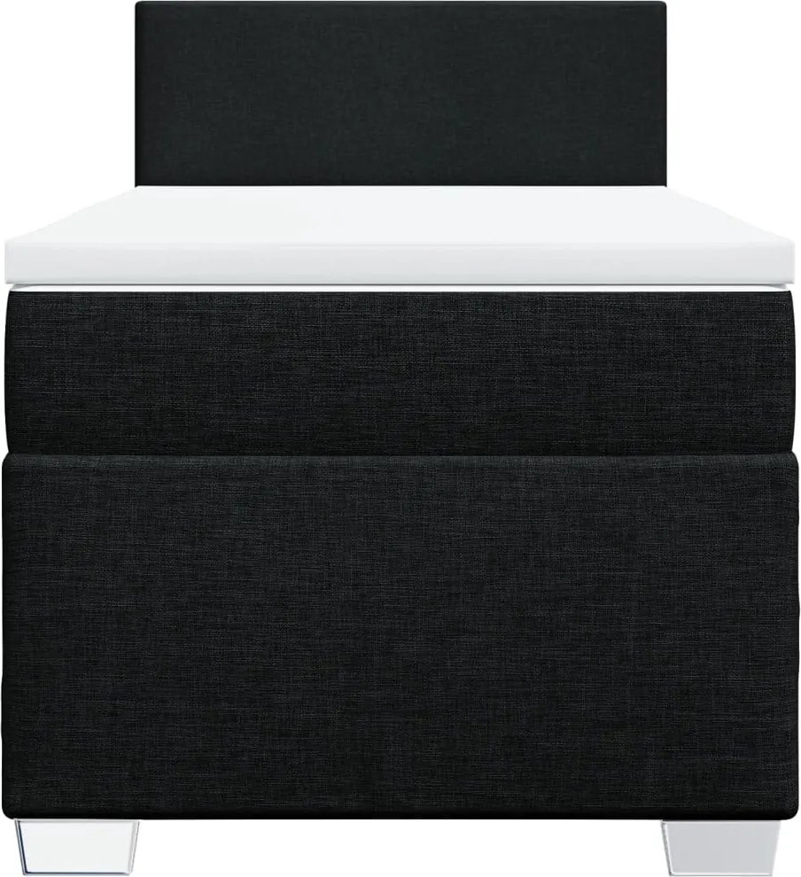 Box spring postel s matrací černá 90x200 cm textil 3285766