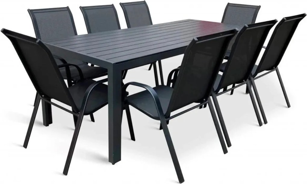 Vikio Venkovní zahradní set 180x90 pro 8 osob DK305 antracit