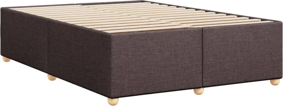 Rám postele bez matrace tmavě hnědý 140 x 190 cm textil 3284732