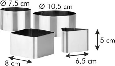 TESCOMA Formičky pro tvarování pokrmů GrandCHEF, 4 ks