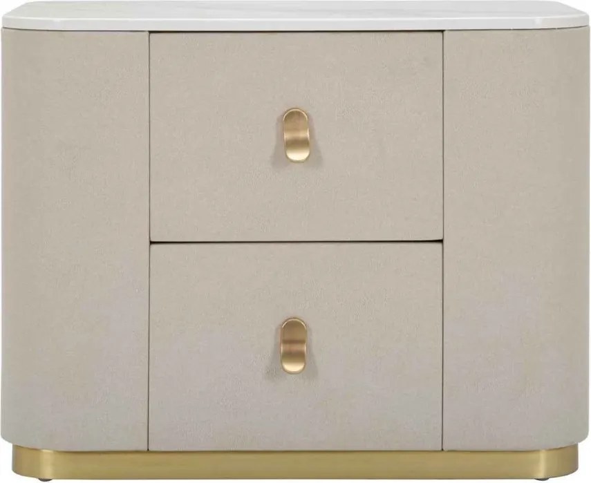 Designový noční stolek Ondelette 60 cm krémový