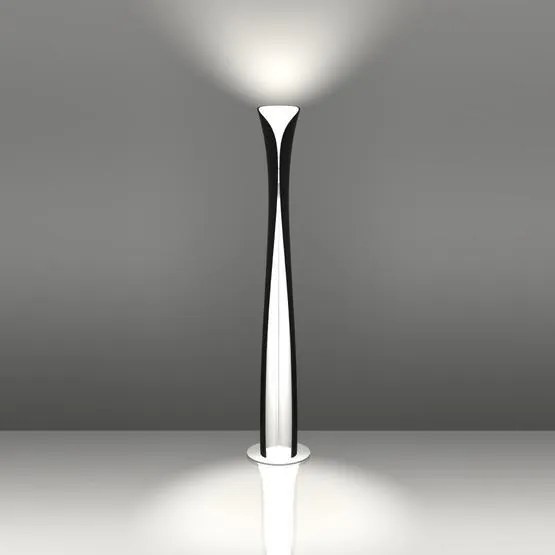 Artemide 1368010A Cadmo, designová stojací lampa s černou vnější a bílou vnitřní úpravou se stmívačem, 1×230W R7s + 1×60W E27, výška: 174 cm