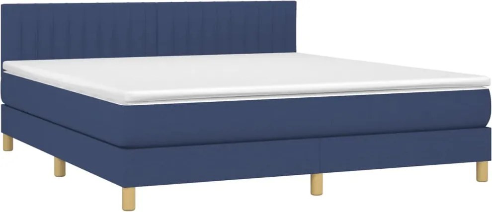 Box spring postel s matrací modrá 180x200 cm textil 3140799