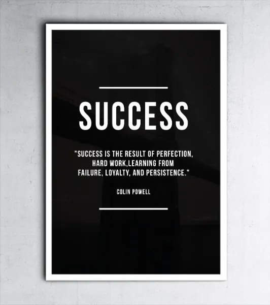 Pixada Success - Motivační obraz Velikost: B2 - 50x70 cm, Volba rámu: s bílým rámem