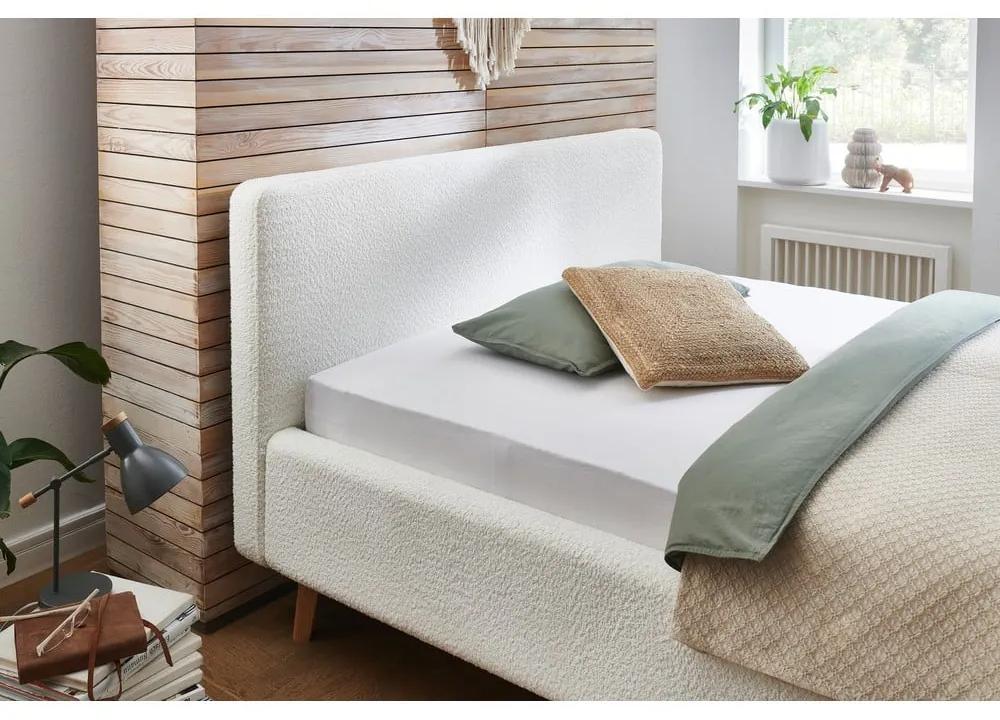 Bílá čalouněná dvoulůžková postel 140x200 cm Mattis - Meise Möbel
