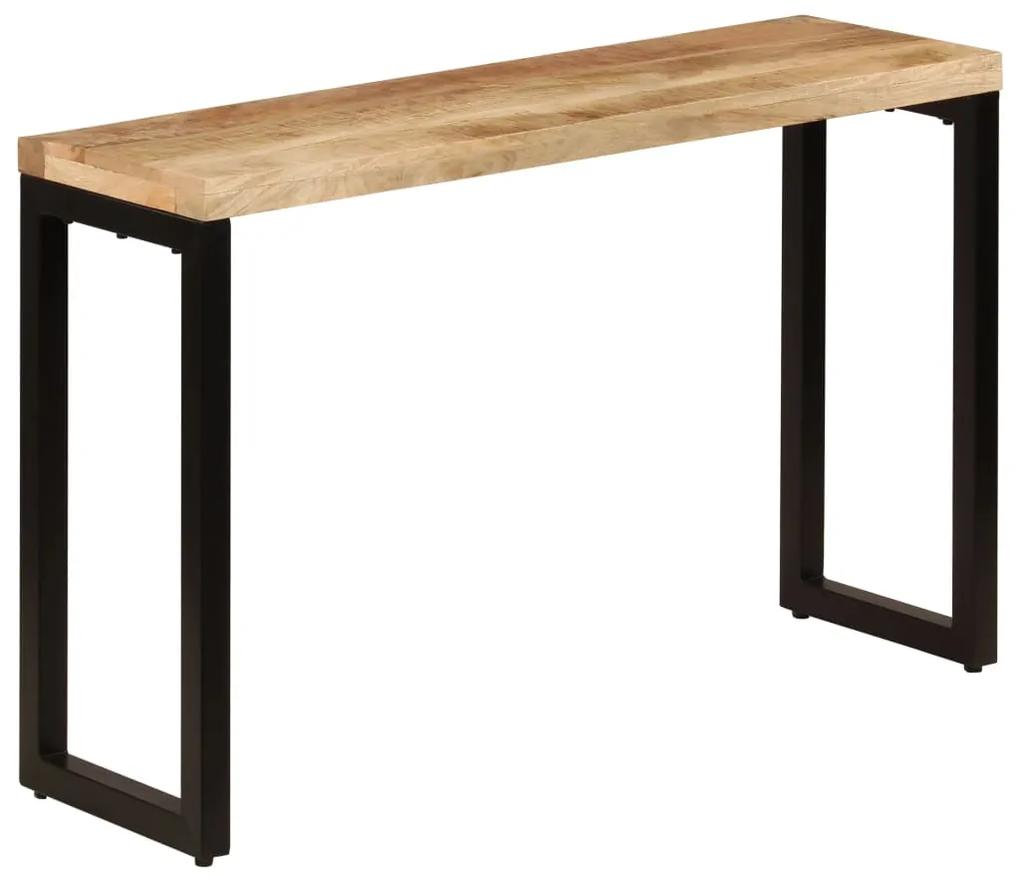 Konzolový stolek 120 x 35 x 76 cm masivní mangovník a ocel,  247334