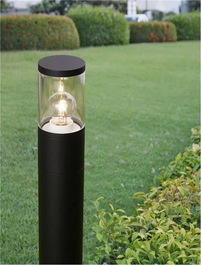 NV 9002874 Venkovní sloupkové svítidlo CETERA černý hliník a akryl E27 1x12W 220-240V IP54 bez žárovky - NOVA LUCE