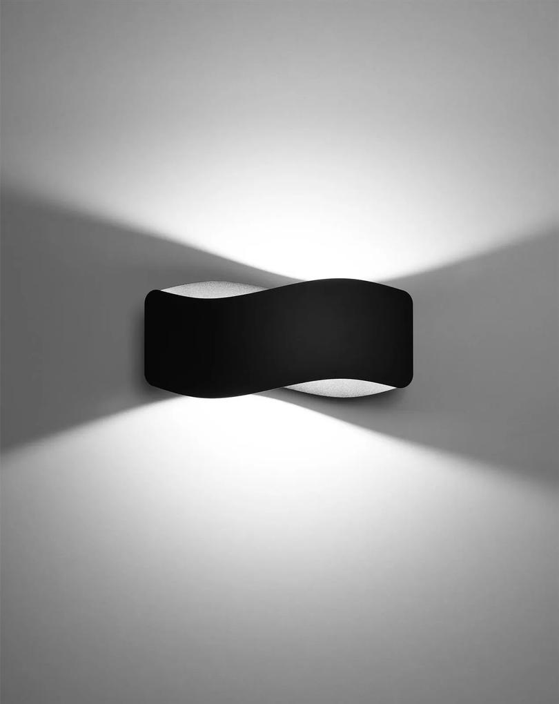 Nástěnné svítidlo Tila, 1x černé kovové stínítko, (30 cm)
