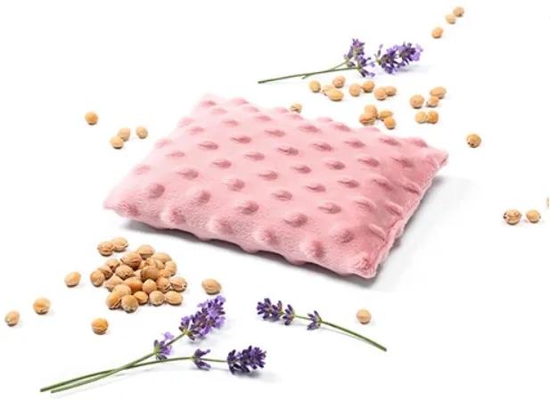 Nahřívací polštářek s višňovými pecičkami a levandulí Minky BabyOno - růžový
