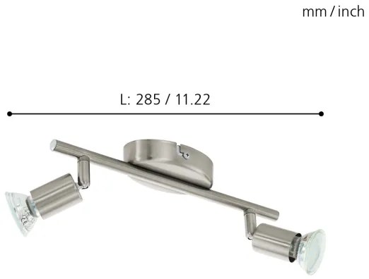 Eglo 92596 - LED bodové svítidlo BUZZ 2xGU10/2,8W/230V