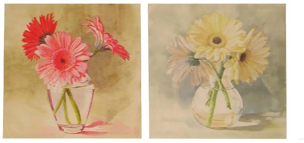 Obraz "FLOWERS in VASE" 50x50x2/2dr.