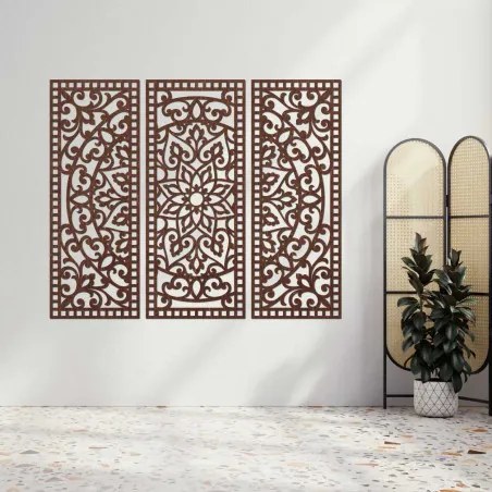 Nástěnná dekorace třídílný panel mandala | SENTOP PR0514-A