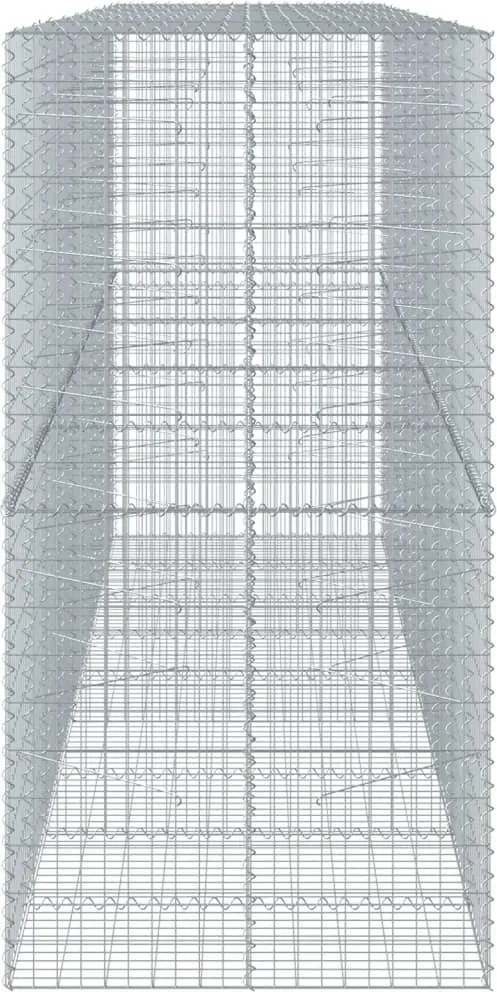 Gabionový koš s víkem 450 x 100 x 200 cm pozinkované železo 3295232