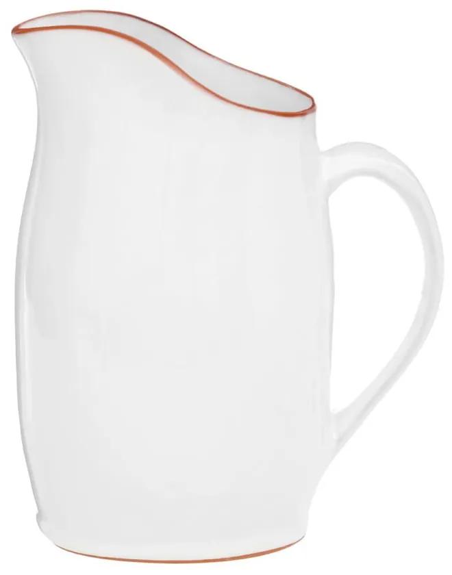 Bílý džbán z glazované terakoty Premier Housewares, 2,5 l