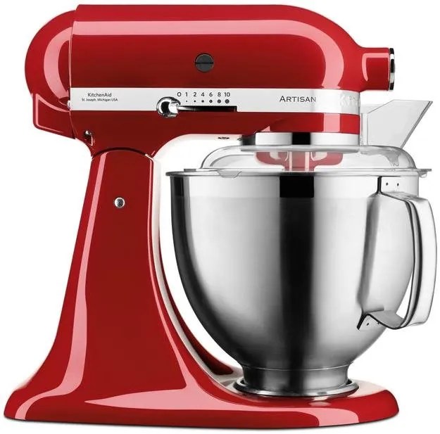 Kuchyňský robot kitchenaid artisan 5ksm185, královská červená, 4,8 l