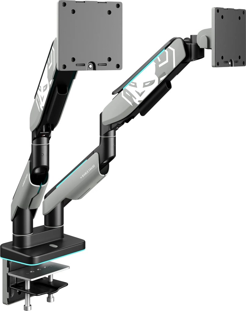 Držák na dva monitory 35" RGB šedo-černý: Diablo X-Arm Dual