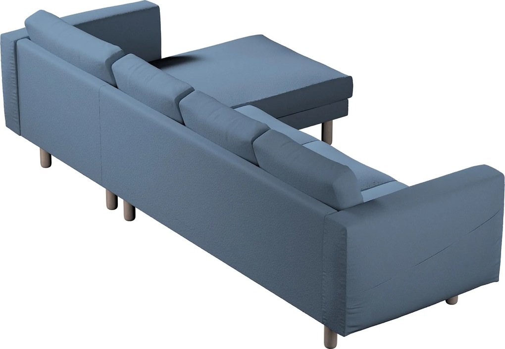 Potah na pohovku IKEA Norsborg 4-místná se šezlongem barva modrá látka pletený vzor