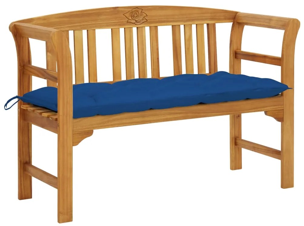 3064318 vidaXL Zahradní lavice s poduškou 120 cm masivní akáciové dřevo