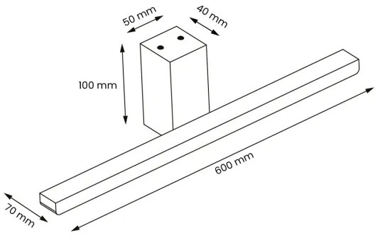 LED Koupelnové osvětlení zrcadla ARTEMIS LED/13,8W/230V 4000K 60cm IP44 stříbrná