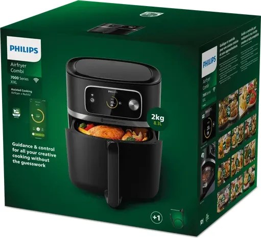 Philips 7000 Series Fritéza Airfryer Combi 8,3 l a kuchyňský teploměr HD9880/90