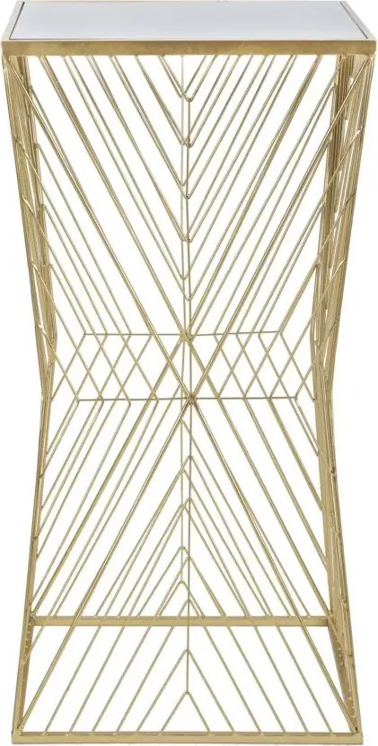 Odkládací stolek Lines 50 cm zlatý