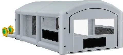 Nafukovací lakovací kabina, 8 × 4,5 × 3 m VEVOR – 6,8 × 3,6 × 2,5 m