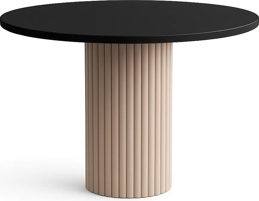 NW Kulatý jídelní stůl NESTORIO 2, 90 cm Barva/ dekor: Dub Artisan, Barva nohy stolu: Bílá