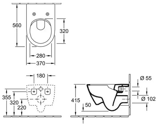 Villeroy & Boch 5614R0AM - Závěsné WC SUBWAY 2.0 keramika/béžová