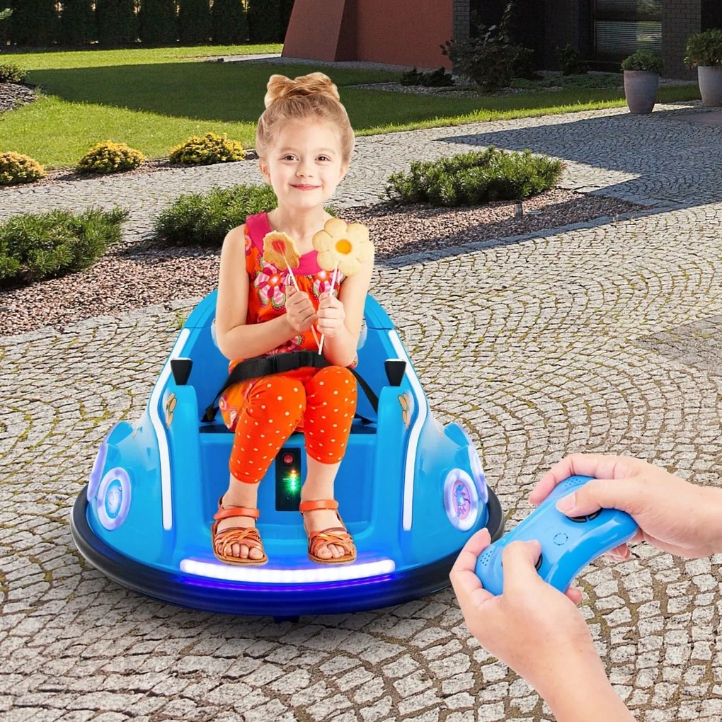 Costway 12 V Dětský nárazníkový vůz 360 Otočení stupňů s hudbou a světly
