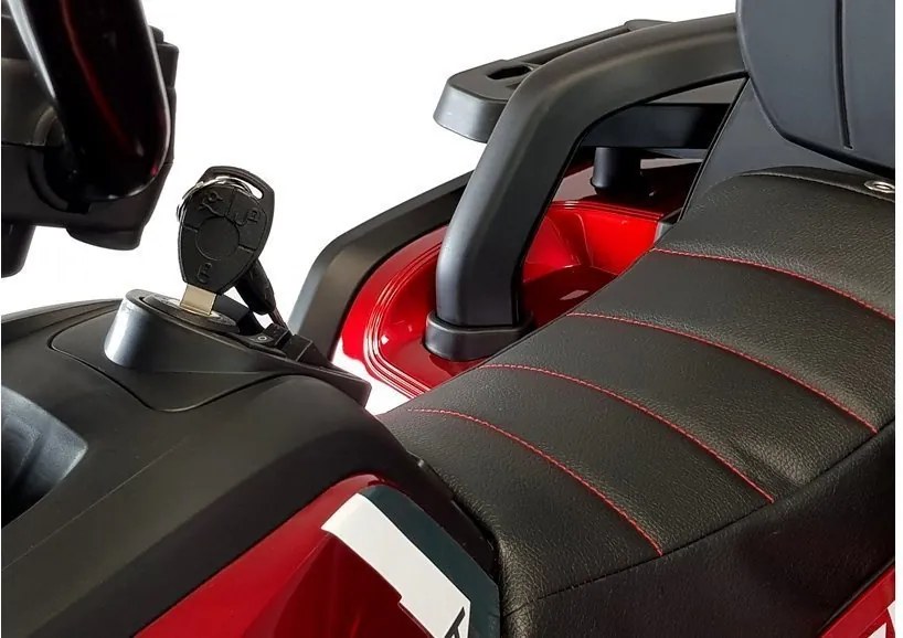 LEAN CARS Elektrická čtyřkolka XMX607 červená lakovaná, LED světla, MP3