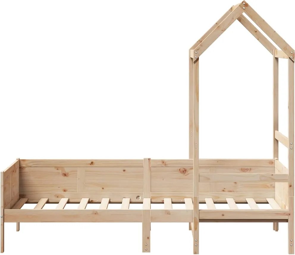 Válenda se střechou 80 x 200 cm masivní borové dřevo 3282254