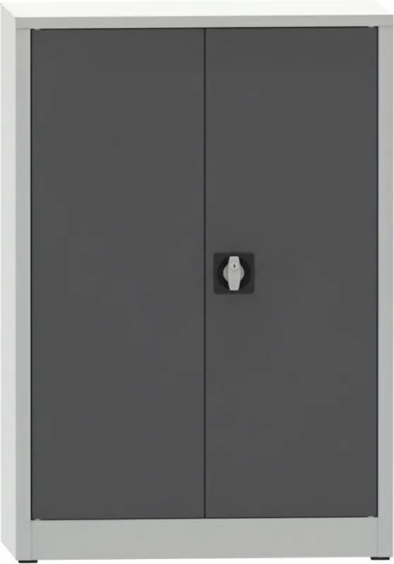 Dílenská policová skříň na nářadí KOVONA JUMBO, 2 police, svařovaná, 800 x 500 x 1150 mm, šedá / grafit