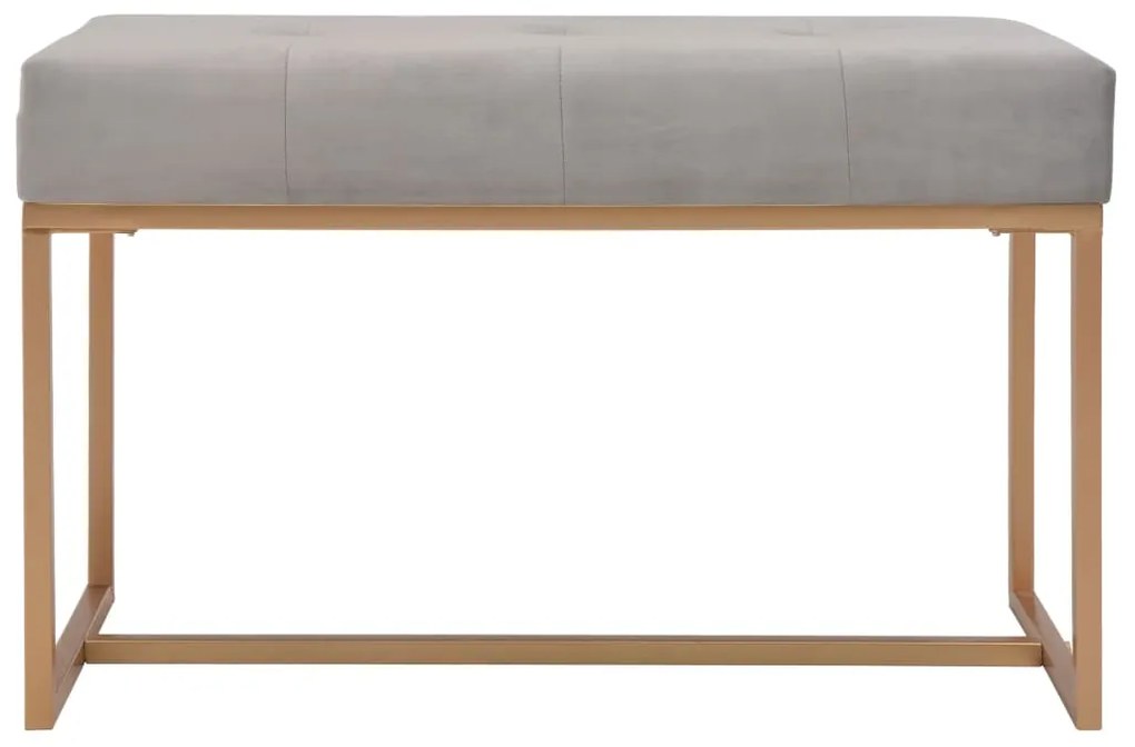 Lavice 80 cm šedá sametová 247558