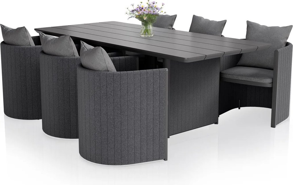 Juskys Zahradní jídelní set Costa Luna pro 6 osob