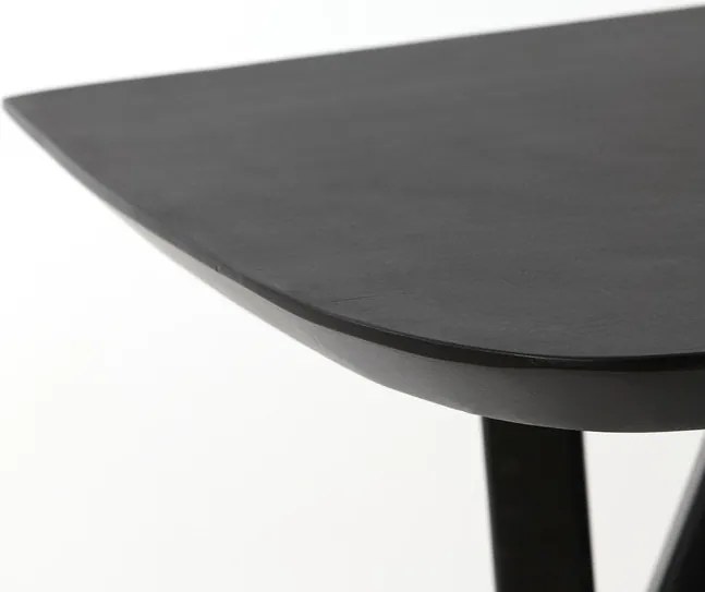 Matně černý konzolový stolek z masivu akácie 44x160 cm Quenza – Light & Living