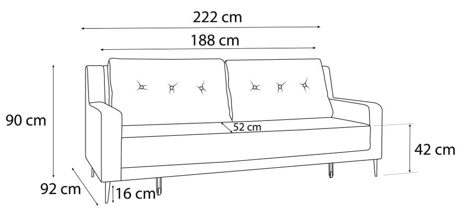 Pastelově zelená rozkládací pohovka Bobochic Paris Bergen
