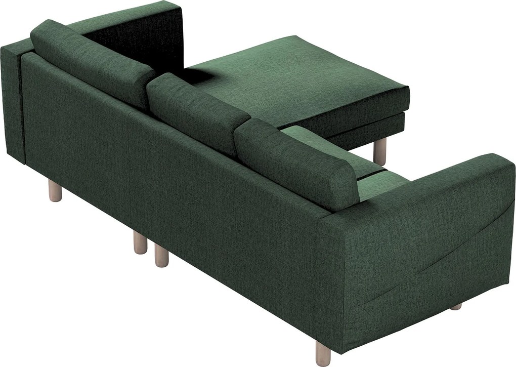 Potah na pohovku IKEA Norsborg 3-místná se šezlongem barva zelená látka pletený vzor