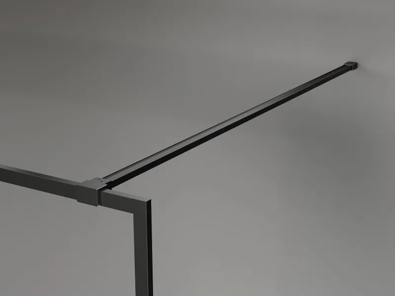 Mexen Kioto-F, sprchová zástěna s rámem 105 x 202 cm, 8 mm čiré sklo, černý profil, 800-105-104-70-00
