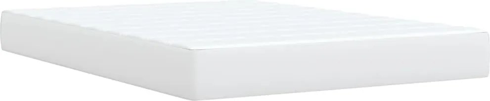 Box spring postel s matrací bílá 140x200 cm umělá kůže 3290725