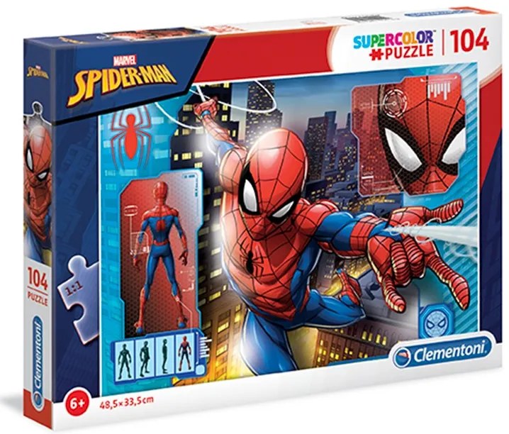 Clementoni - Puzzle Supercolor 104 Spider-Man