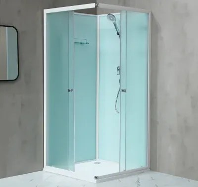 NOTRE Q ROCKY 90 BÍLÝ Sprchový box čtvercový s mramorovou vaničkou